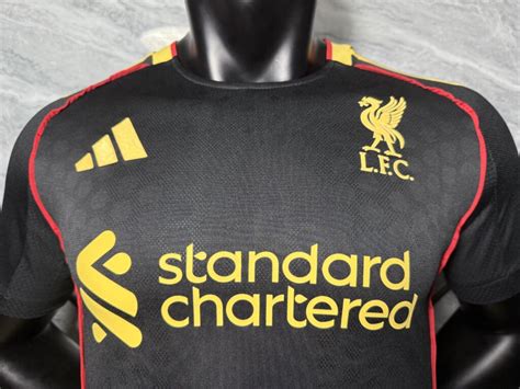 Camiseta Negra Liverpool 2025 2026 Edición Especial Versión Jugador