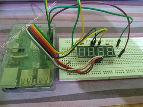 4 Digit 7 Segment Display Using Raspberry Pi