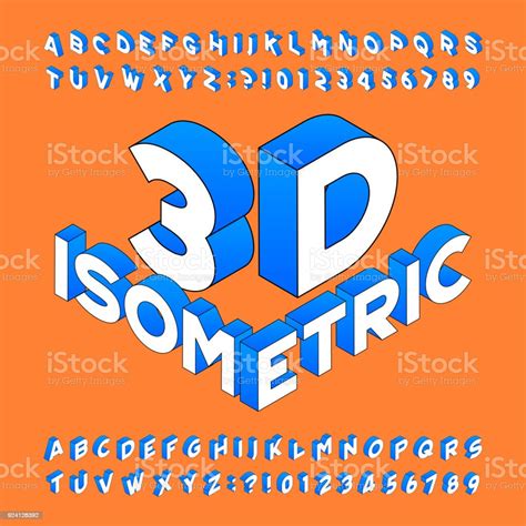 아이소메트릭 알파벳 글꼴입니다 3d 효과 문자 숫자 및 기호 등측투영법에 대한 스톡 벡터 아트 및 기타 이미지 등측투영법 알파벳 편지 문서 Istock