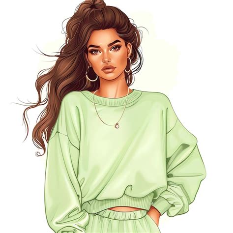 Moda Hermosa Chica Negra Asiática Modelo Con Estilo Cottagecore