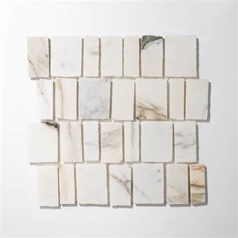 Scarpa Calacatta Gold Marble Polished Mosaic Tile Cemento Collection