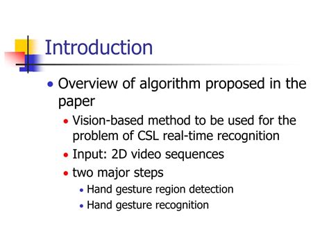 Ppt Efficient Hand Gesture Recognition System Using Local Linear Embedding Algorithm