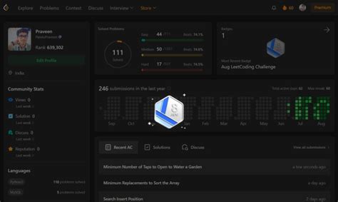 Praveen S On Linkedin Leetcode Codingjourney Problemsolving Consistencypaysoff