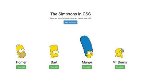 The Simpsons Created In Css Web Design Inspiration