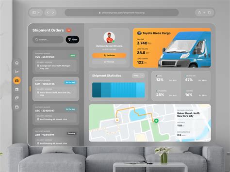Cargo Delivery Dashboard Spatial Ui Concept By Rizal Gradian On Dribbble