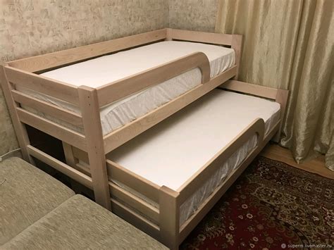 Детская двухъярусная выкатная кровать в интернет-магазине Ярмарка ...