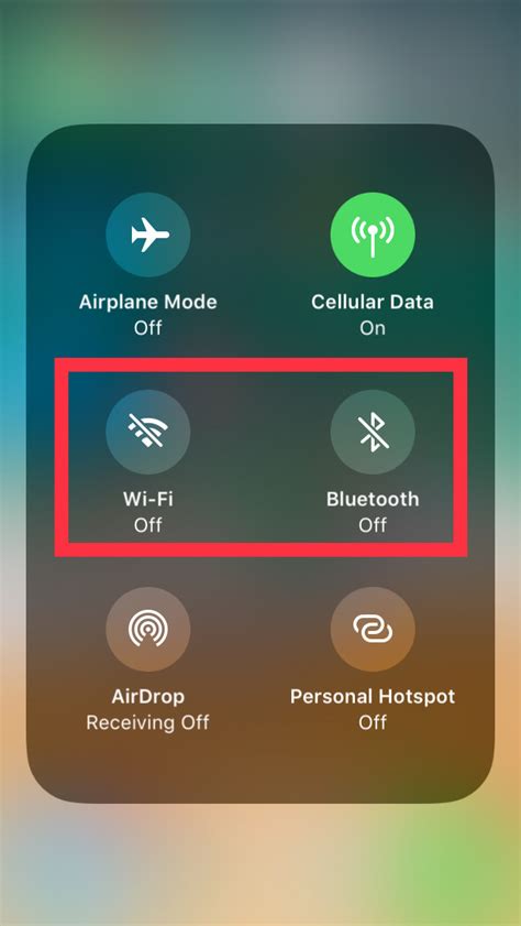 Wifi How Do I Actually Disable Wi Fi Or Bluetooth In Ios 11 Control