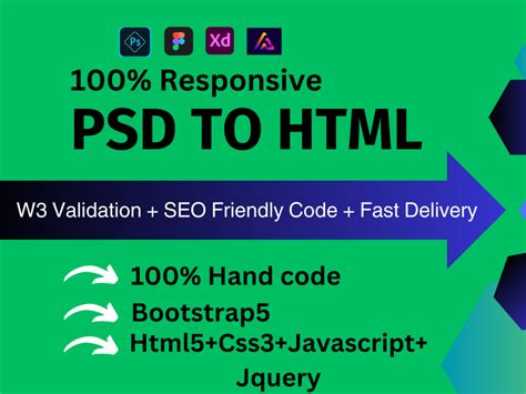 Psd To Htmlxd To Htmlfigma To Html Responsive With Bootstrap5 Upwork