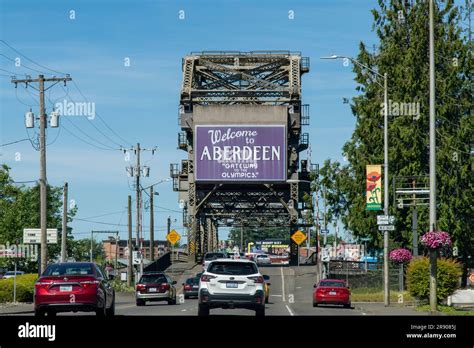 Aberdeen Wa Usa July 2022 Drivers Westbound Perspective On Us12 Of