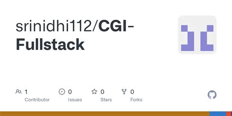 GitHub Srinidhi CGI Fullstack