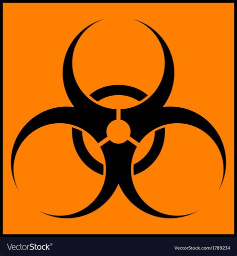 Biohazard Orange Sign Royalty Free Vector Image