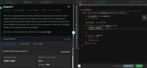 Geekstreak2025 Anagram Dsa Problemsolving Geeksforgeeks Dailycode Faizan Khan