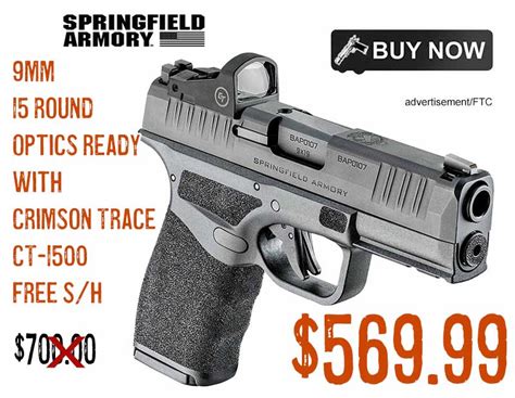 Springfield Hellcat Pro Osp 9mm Optic Ready Pistol W Ct Red Dot 569 99