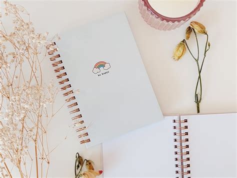 Preppy Notebook Groovy Design Notebook Girls Journal School Notebook Unique Journal Aesthetic