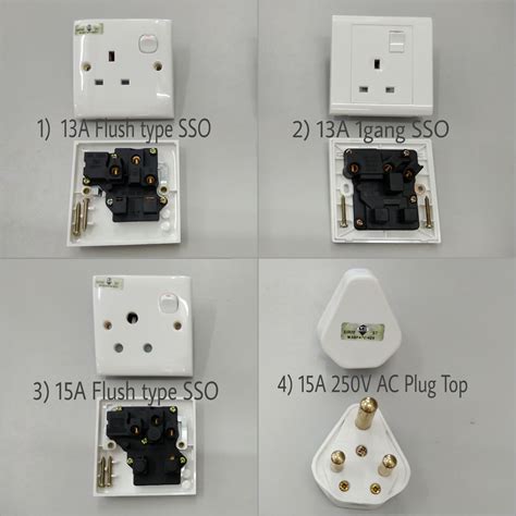 13a 15a 1gang Sirim Switched Socket Outlet Sso Ums Plug Top