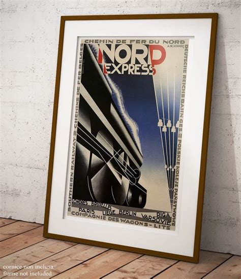 Affiches Amcassandre Train Nord Express Vintage Impression Fine Art