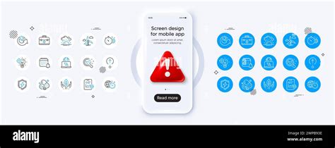 Internet Windmill Turbine And Chemistry Lab Line Icons For Web App
