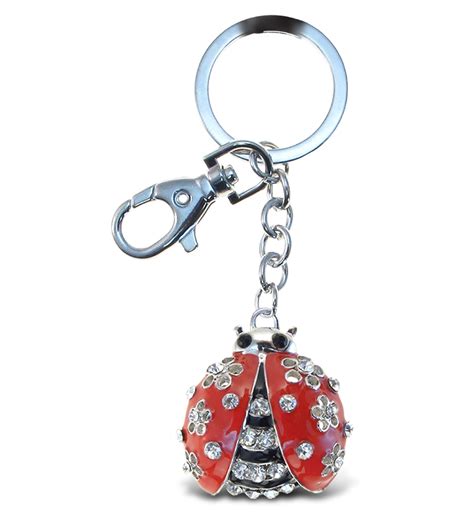Keychain Jeweled Ladybug
