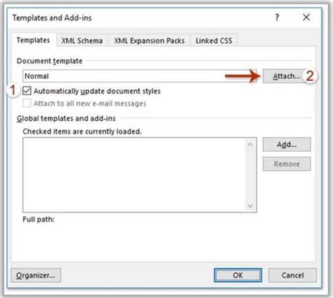 how to apply a template to an existing microsoft word document