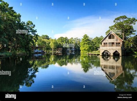 Scenic Magnolia River That Leads To Gulf Of Mexico In Southern Alabama
