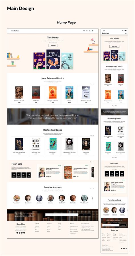 book store ui design behance