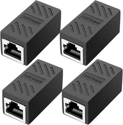 Taradhin Rj45 Coupler 4 Pack Ethernet Inline Connectors Network