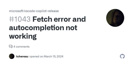 Fetch Error And Autocompletion Not Working · Issue 1043 · Microsoft