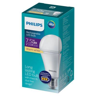 Philips W Edison Screw Led Emergency Rechargeable Warm White Smart Price Specials PnP Home