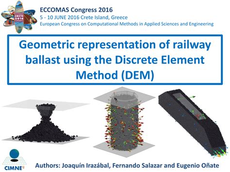 Pdf Geometrical Representation Of Railway Ballast Using The Discrete Element Method Dem