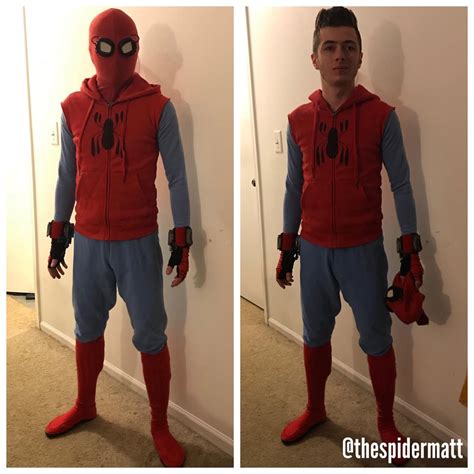 Self Homemade Suit From Spider Man Homecoming Cosplay