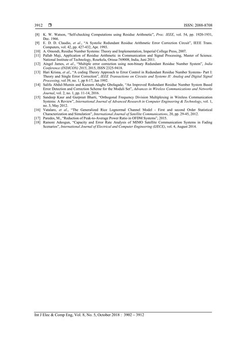 performance enhancement of mimo ofdm using redundant residue number