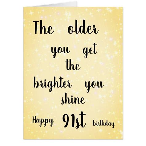 Large Lovely Happy 91st Birthday Design Card