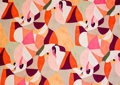 Multi Color Moss Crepe Fabric With Allover Abstract Print 14512
