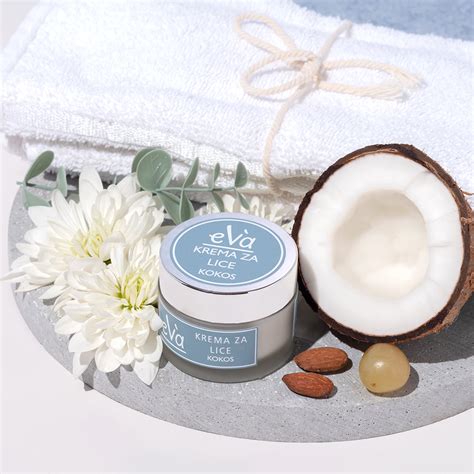 Kokos Krema Za Lice Za Mešovitu I Masnu Kožu 50ml Prirodna