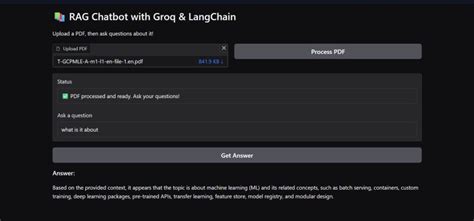 📘 Just Built An Ai Powered Pdf Chatbot Using Langchain And Groqs Llama3 — And Its Like Talking