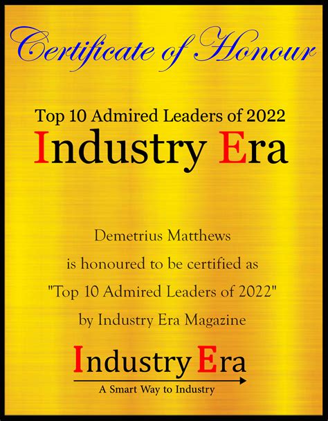 Demetrius Matthews Ceo And The Founder Of Legacy Media Llc Top 10