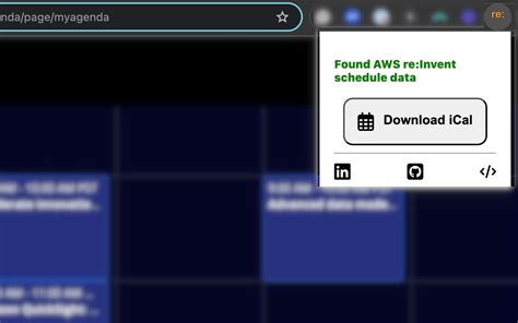 Aws Reinvent Ical Chrome Extension George Davis