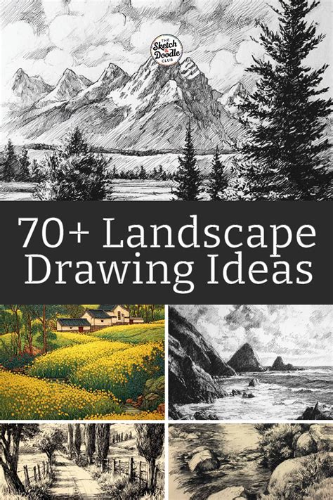 70 Landscape Drawing Ideas To Ignite Your Inner Artist Nature Sketch