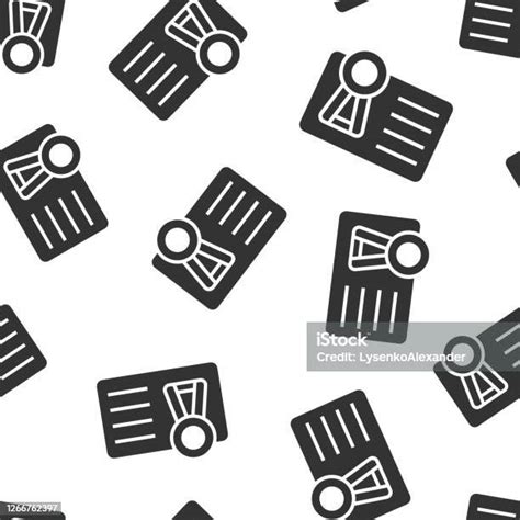 플랫 스타일로 메달 아이콘이있는 Vip 카드 흰색 고립 된 배경에 문서 상 트로피 벡터 그림 우승자 배지 원활한 패턴 비즈니스 개념 1위에 대한 스톡 벡터 아트 및 기타