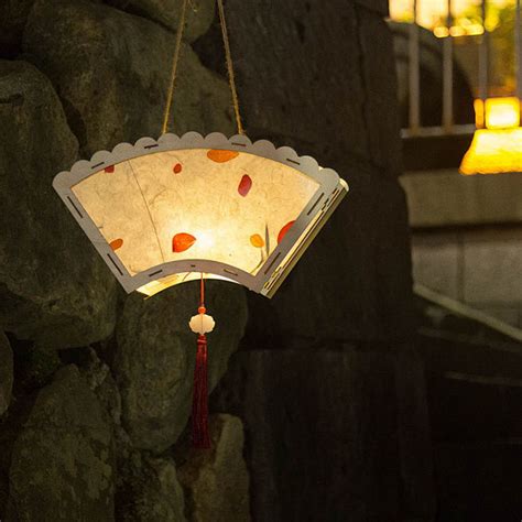 新年花灯古风花草纸灯笼diy手工活动自制材料包国风汉服手提宫灯