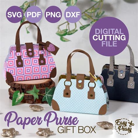 Diy Paper Purse Svg For Cricut T Box For Women T Card Money