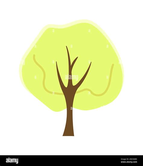 Decorative Park Tree Semi Flat Colour Vector Object Stock Vector Image Art Alamy