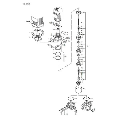 Grundfos Chamber Stack Kit Sic Bearings 26 Stages For Crcri 5