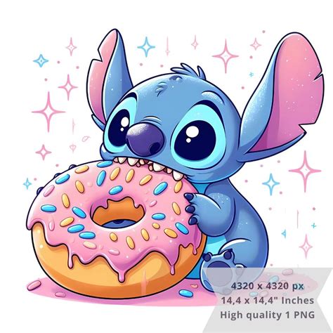 1 Png Cute Stitch Donuts Clipart Images Digital Design Png File For