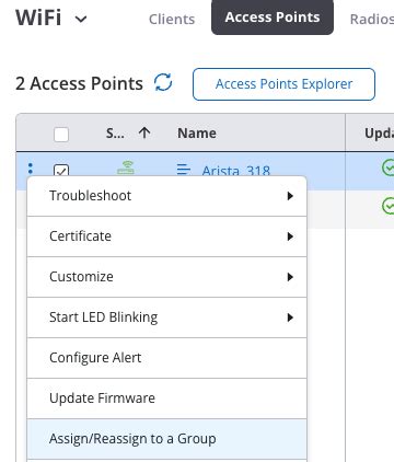 Arista CV CUE SSID On A Specific AP Artofrf