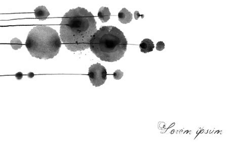 추상적인 검은 색 잉크 워시 페인팅과 흰색 배경에 텍스트배치가 있는 템플릿을 디자인합니다 필기용 잉크에 대한 스톡 벡터 아트 및