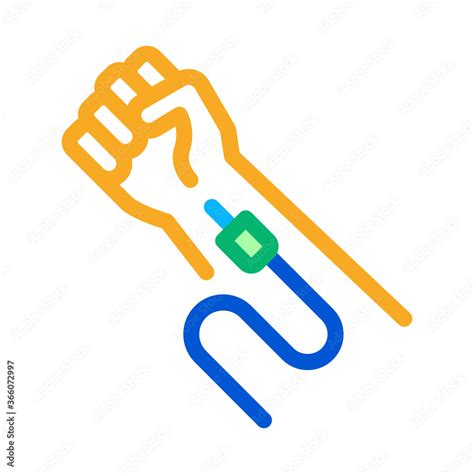Intravenous Injection Icon Vector Intravenous Injection Sign Color