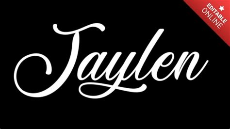 Jaylen Calligraphy Text Effect Generator