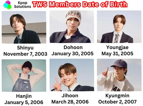 Tws Members Profile Tws Enters K Pop Members‘ Age Nationality