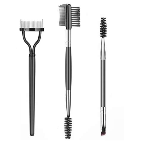 Eyebrow Brush Eyelash Separator Brow Comb And Lash Spoolie Professional Eye Makeup Tools 3 Pieces